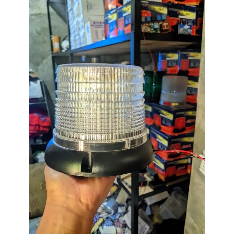 Jual Lampu Rotary magnet 1-2x kedip toples besar pendek 8 led hpl lampu ...