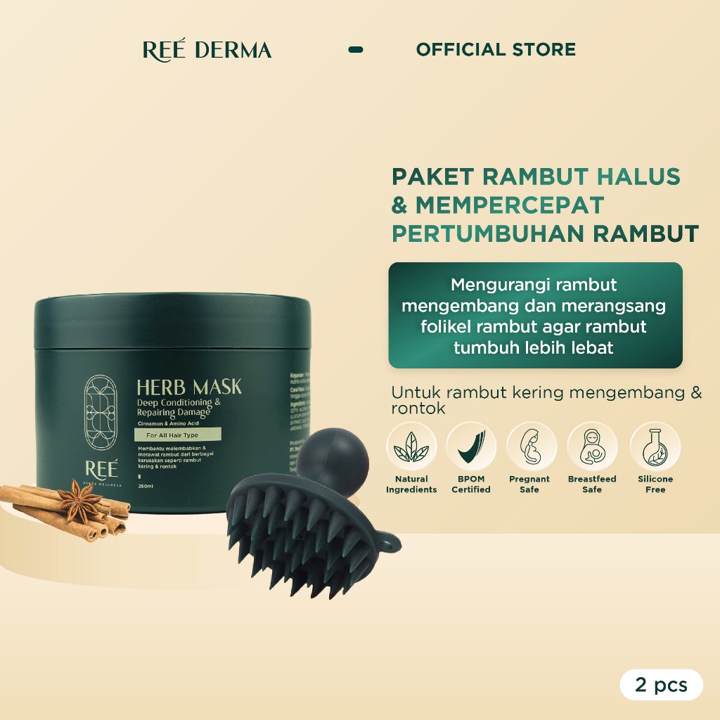 Jual Ree Derma Wellness - Bundle Special Price - The Scalp Massager ...