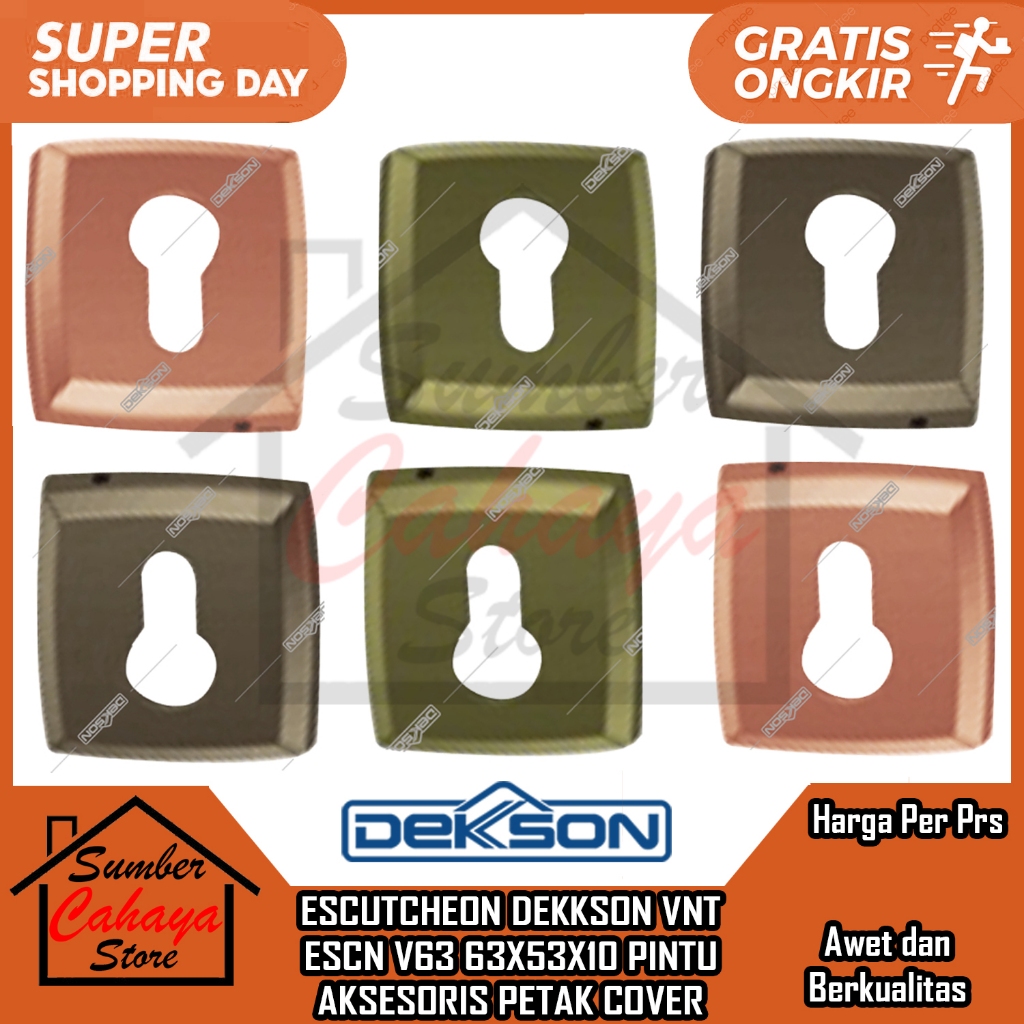 Jual Escutcheon Dekkson Vnt Escn V63 63x53x10 Aksesoris Penambah Pintu ...