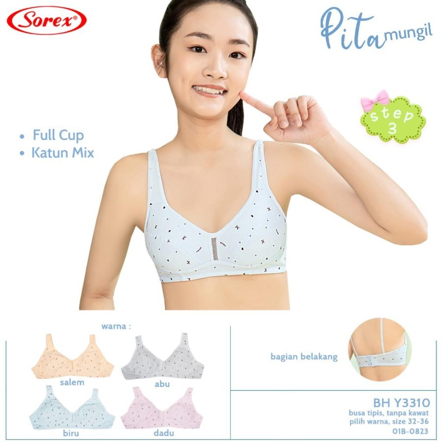 Jual Bh Bra Remaja Sorex Y3310 3311 3323 3324 Miniset Step 3 dijamin murah | Shopee Indonesia