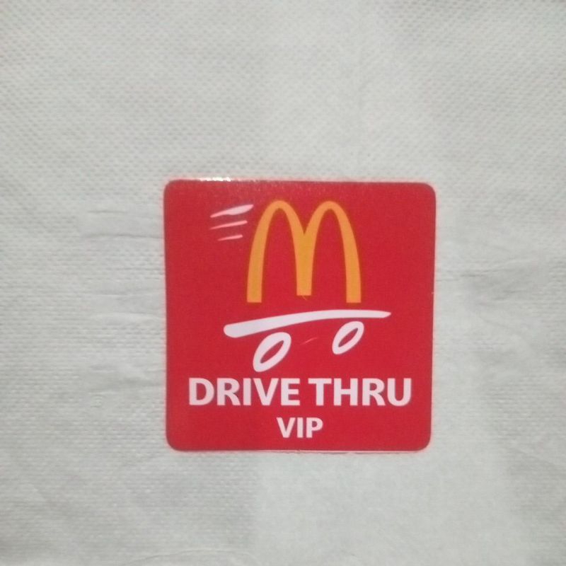 Jual stiker mcd Mcdonalds drive thru original | Shopee Indonesia