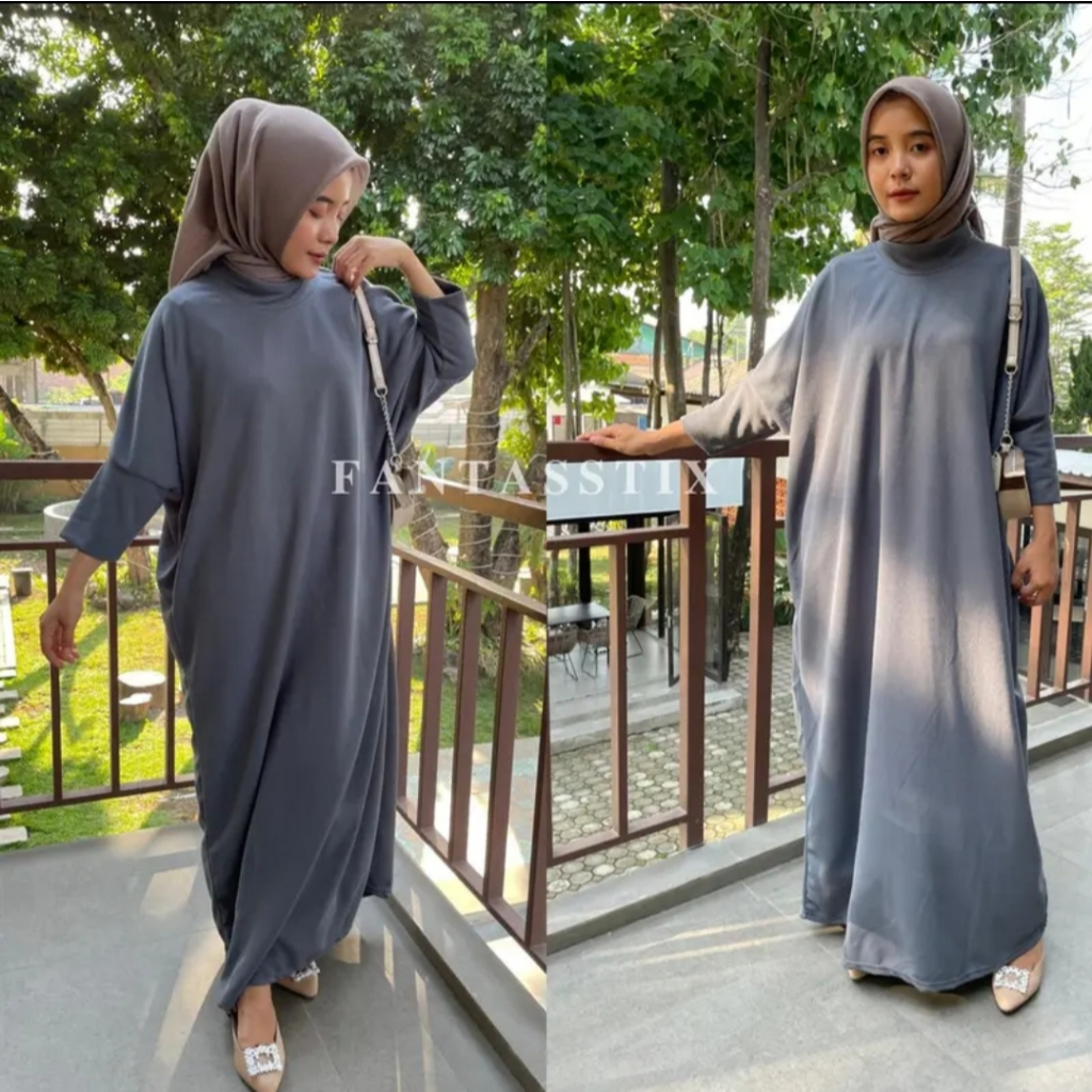 Jual Lokal By FX - Gamis elegan knit JAPAN Wanita Muslim / gamis 2025 ...