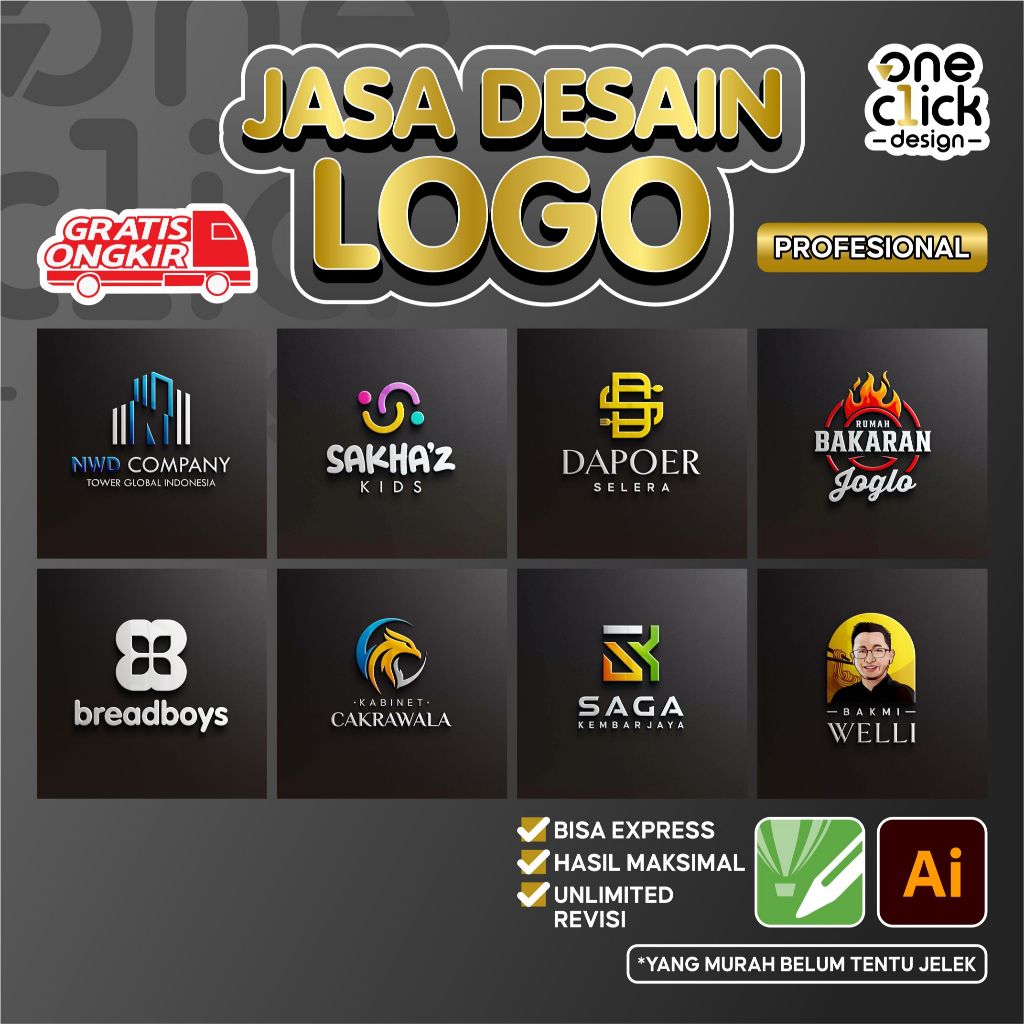 Jual (2 JAM JADI) Desain Logo Profesional untuk usaha Premium | Logo ...