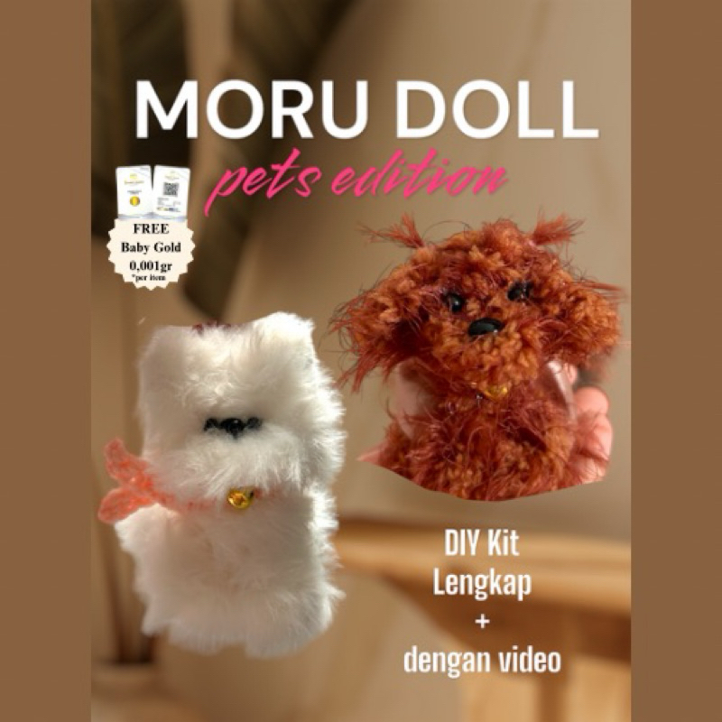 Jual PREMIUM ANTI STRESS DIY KIT Moru doll Dog moru doll poodle moru ...