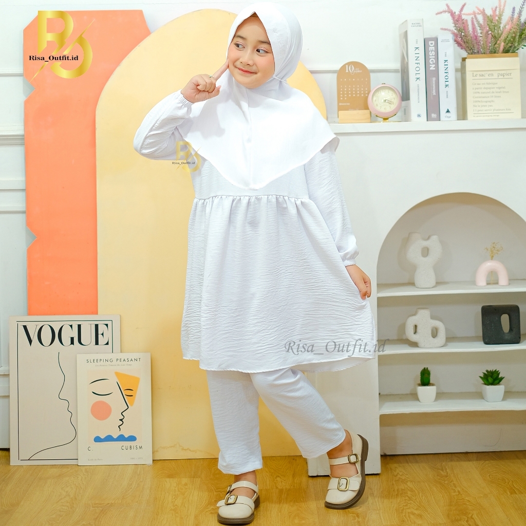 Jual DA - SETELAN GAMIS ANAK MANASIK HAJI WARNA PUTIH BERSIH | Shopee ...