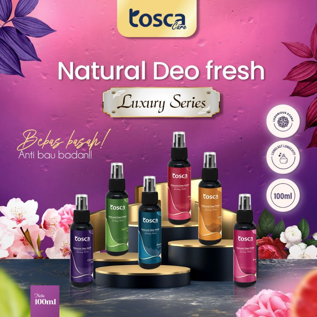 Jual TOSCA Deodorant Spray Tawas Natural Deo Fresh Luxury 100 ml | Anti ...