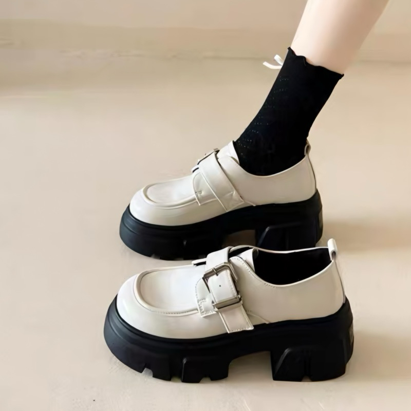 Jual Sepatu Mary Jane Hak Tahu Tinggi Wanita Import Kulit Murah Premium ...