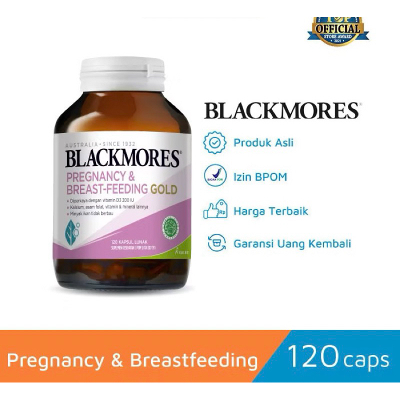 Jual Blackmores Pregnancy And Breastfeeding Gold BPOM Kalbe 120 Caps ...