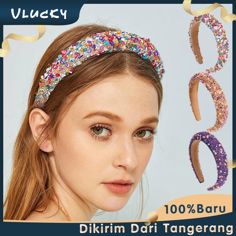 Jual Bando Korea Kristal Headband Baroque Retro Bando Pesta Rhinestone ...