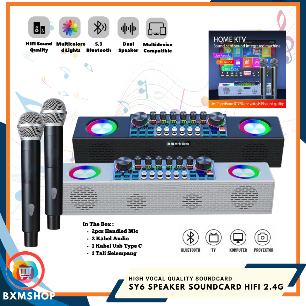 Jual Sound Card Speaker All-in-one Machine SY6 Live Soundcard bluetooth ...