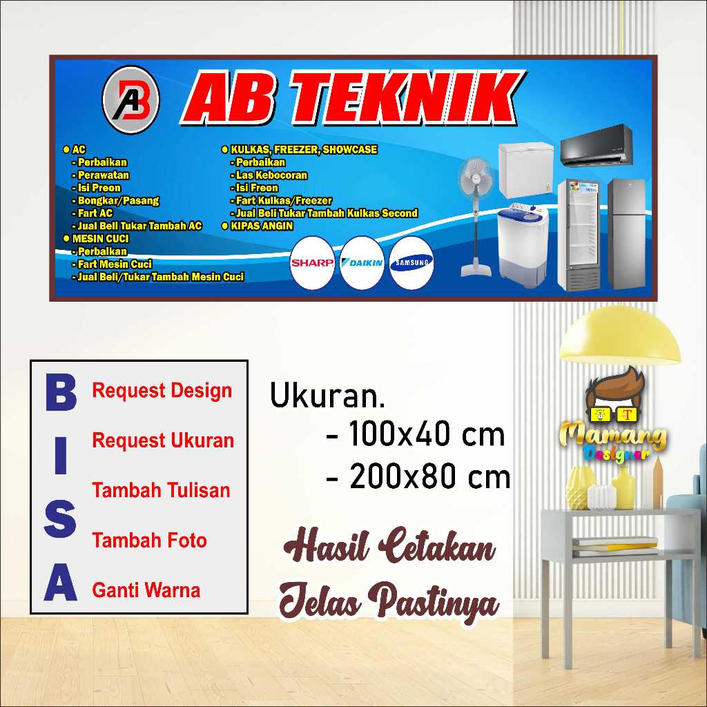 Jual Cetak Spanduk Banner Jasa Service Elektronik Bagus bb | Shopee ...
