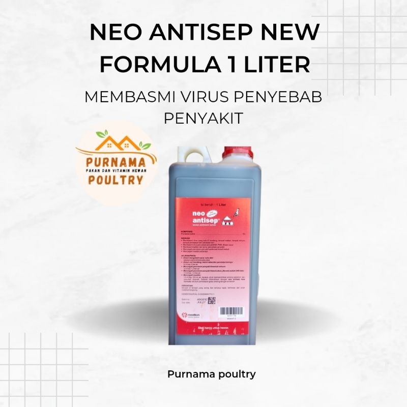 Jual NEO ANTISEP NEW FORMULA 1 LITER MEDION. MEMBASMI VIRUS PENYEBAB ...