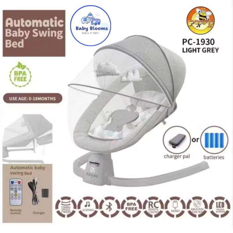 Jual Ayunan bayi elektrik/bouncher/pacific swing bed PC-1920 PC-1930 ...