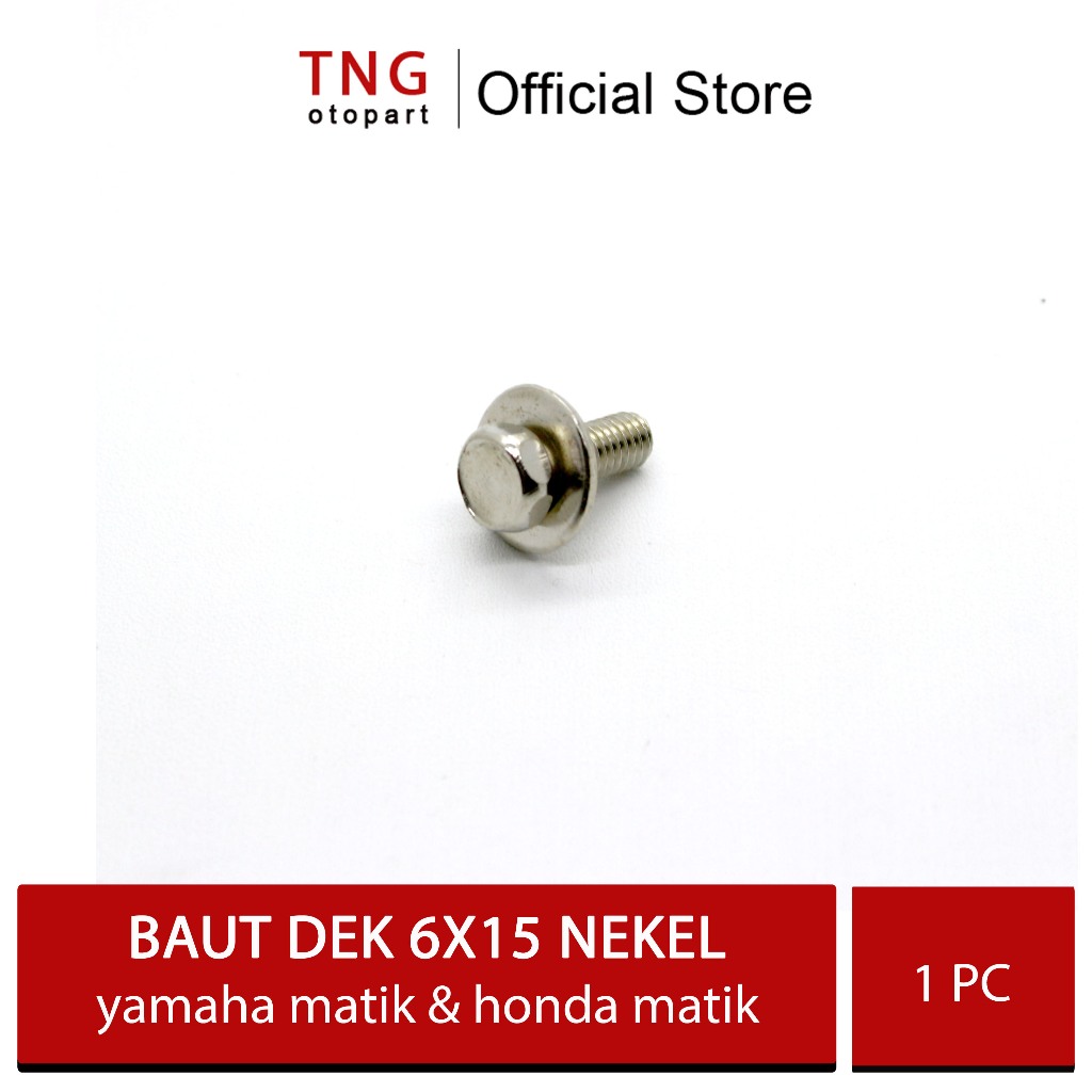 Jual Baut Dek mio 6x15 Nekel / Baut Bordes / Baut Injekan Bawah Motor ...