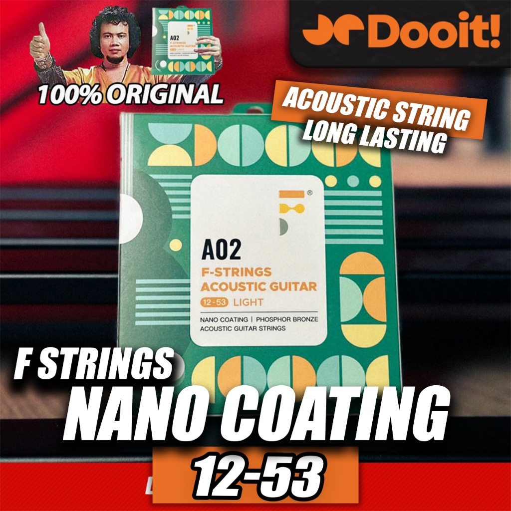 Jual F STRINGS / FSTRING A02 Nano Coating/Phospor Bronze Senar Gitar Akustik String COATED - 12 ...