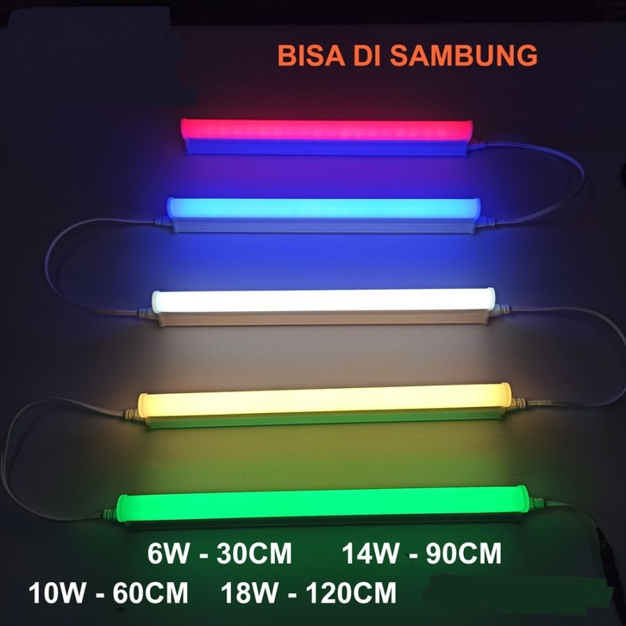 Jual KHUSUS INSTANT / Lampu TL Neon T5 LED Tube Warna Warni 30CM 60CM 90CM 120CM / ETALASE ...