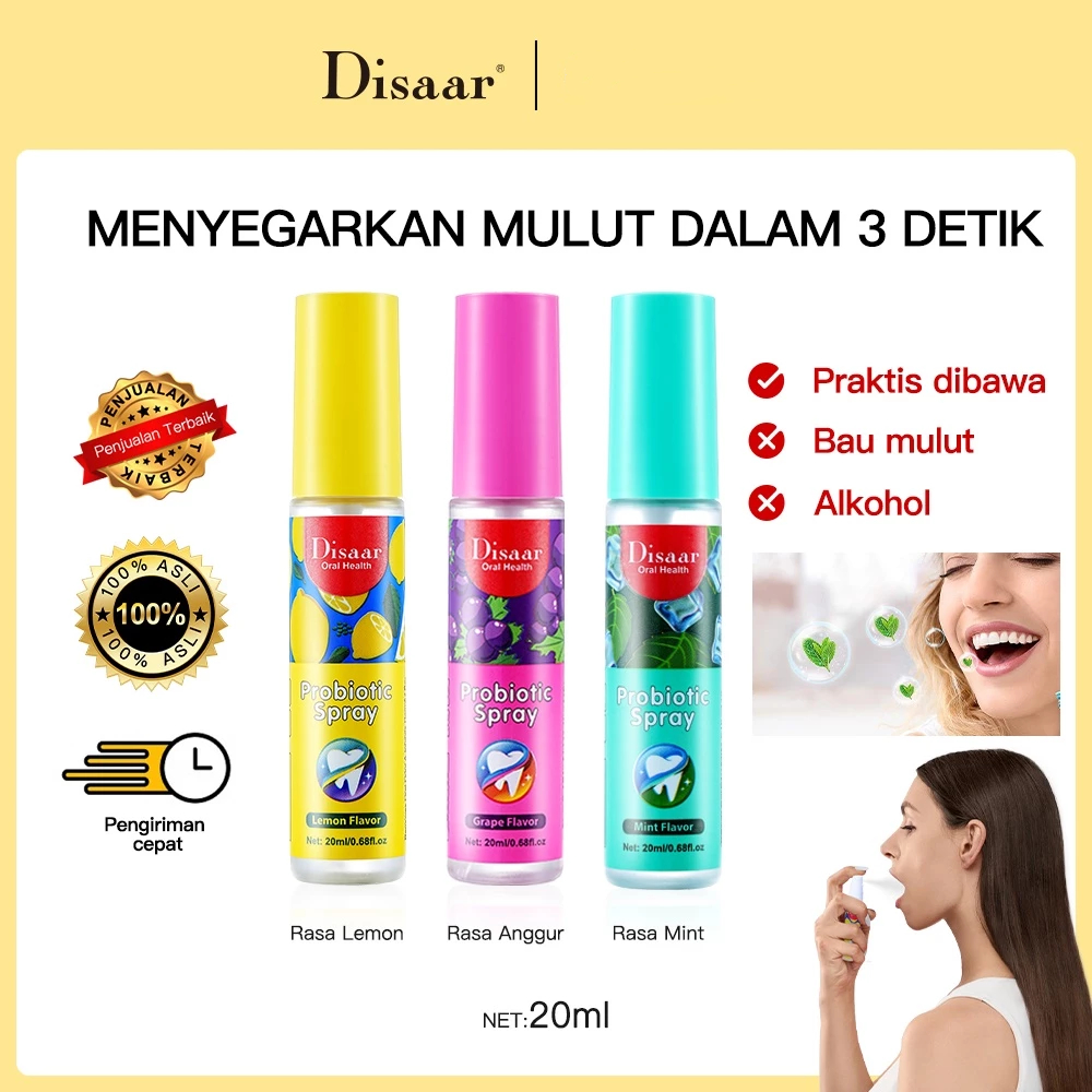 Jual Disaar New Refreshing Mouth spray 20ml Anti Bau Mulut Fresh untuk ...