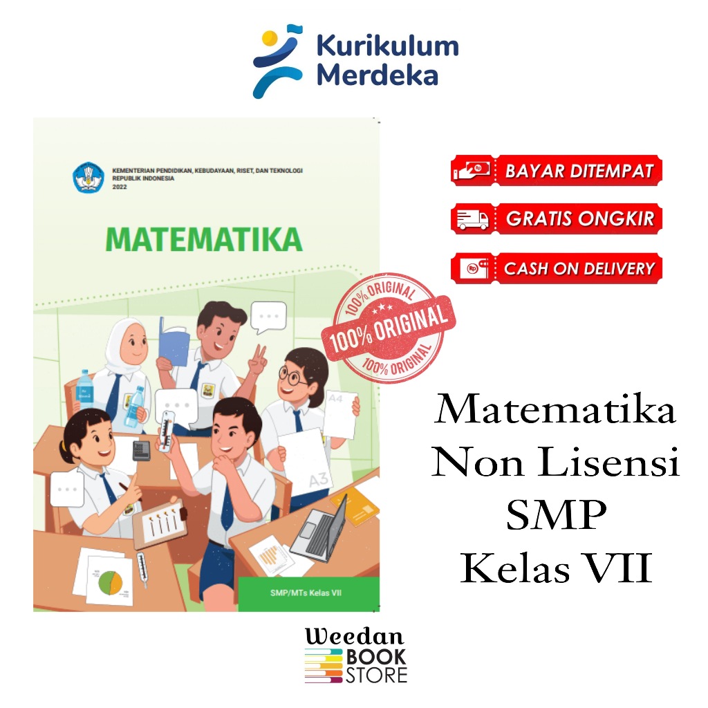 Jual Buku MATEMATIKA Kelas 7 Smp Non Lisensi Kurikulum Merdeka | Shopee ...