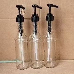 Jual Botol Kaca 700ML Pump, Botol Pump Sirup, Monim Pump Gede | Shopee ...
