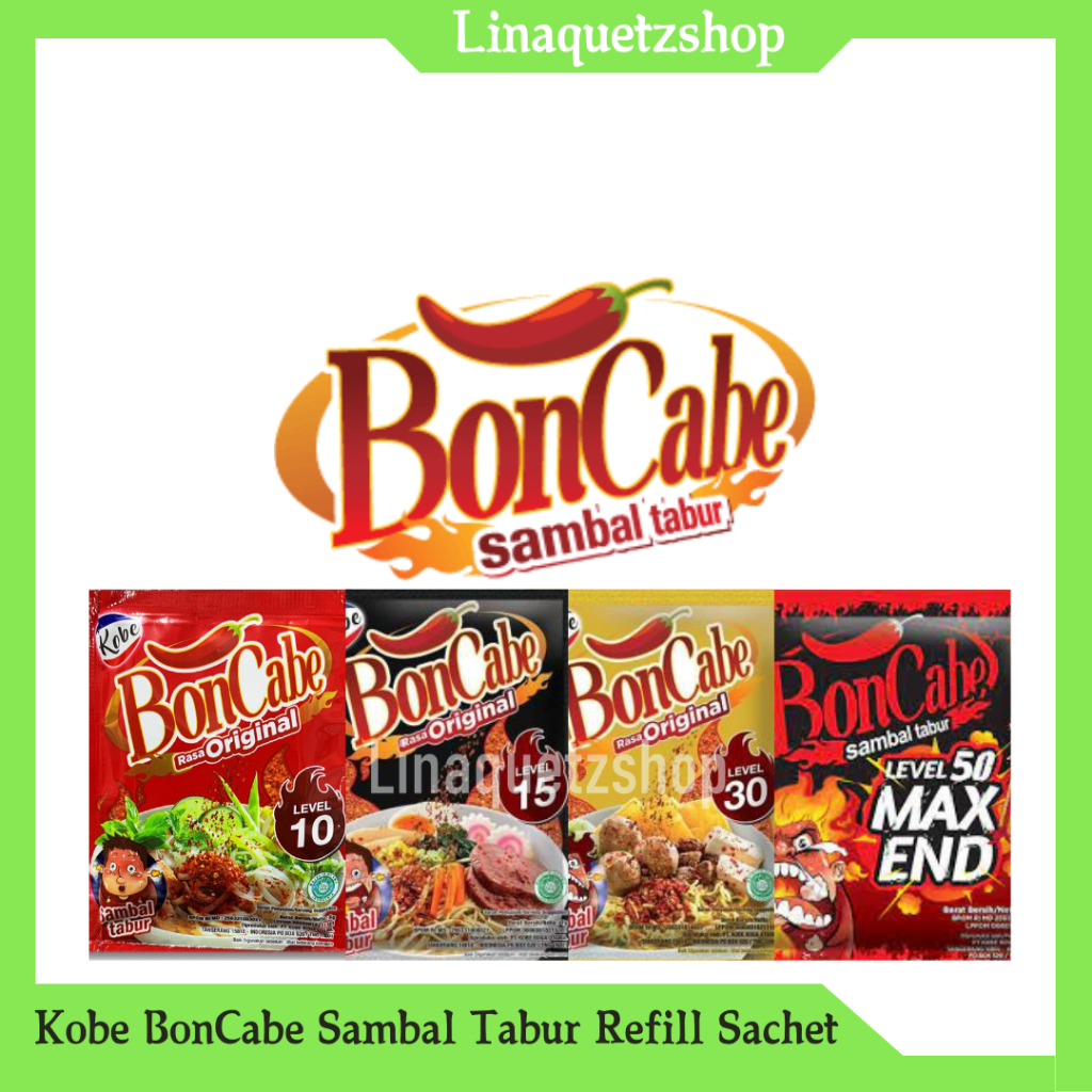 Jual Kobe BonCabe Sambal Tabur Refill Sachet (12 Pcs) | Shopee Indonesia