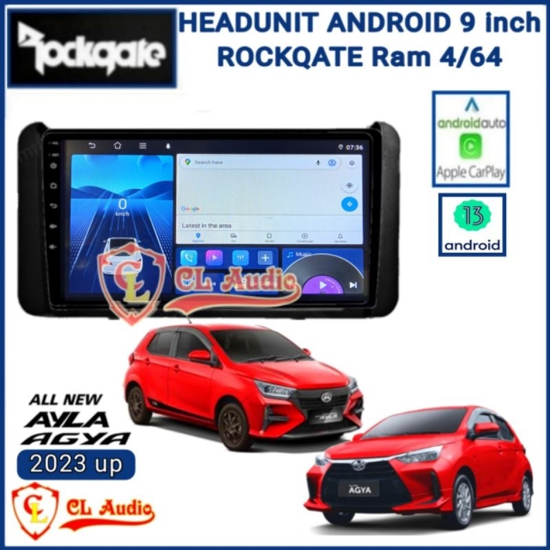 Jual Head Unit Android Rockgate 9 Inch Agya/Ayla 2023 Up Ram 4/64GB ...