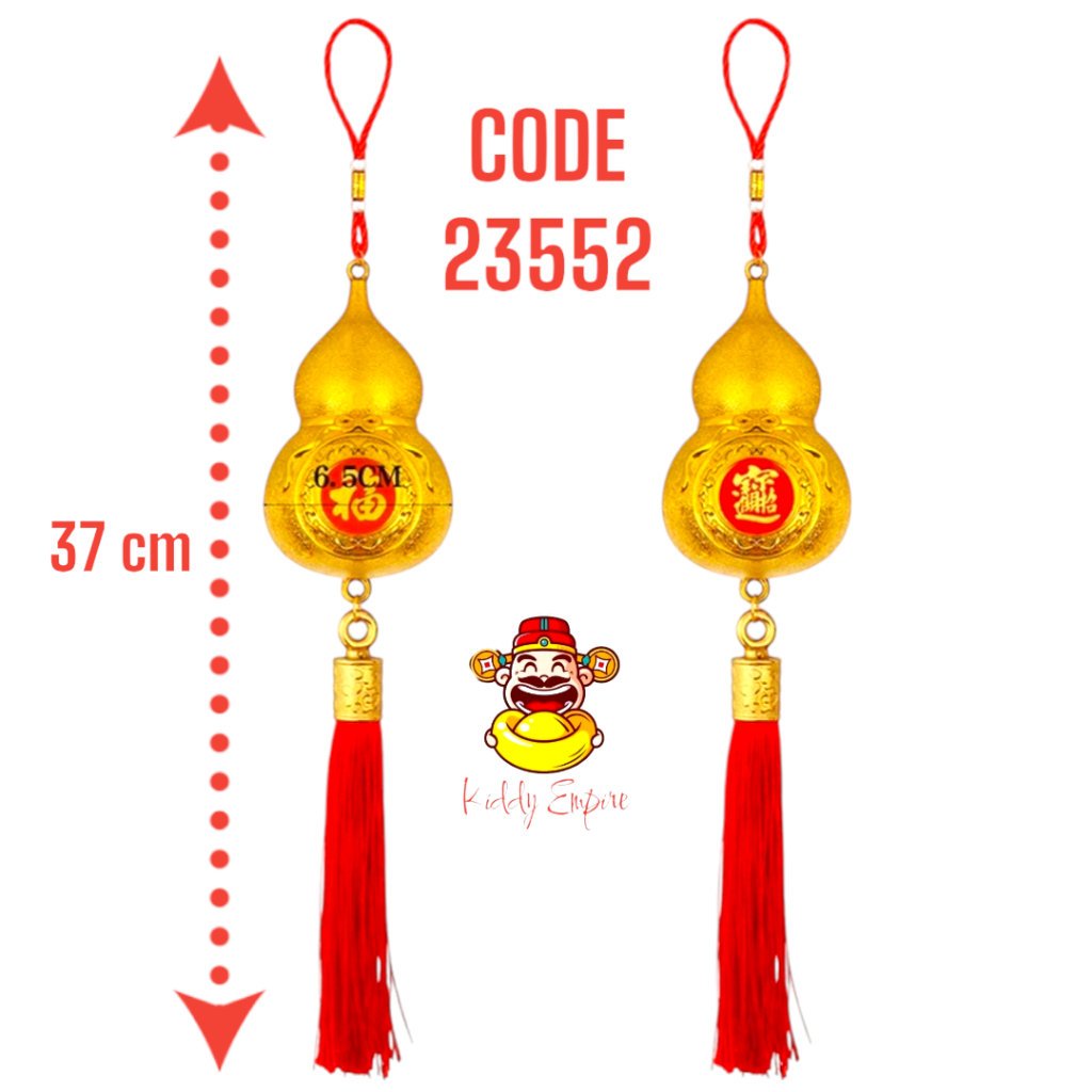 Jual Gantungan Hoki Labu Emas 37cm Hiasan Imlek Feng Shui Kaligrafi ...