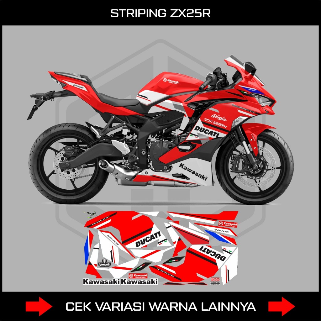 Jual Stiker Striping Kawasaki Ninja Zx25r / Zx25rr Grafis Ducati ...