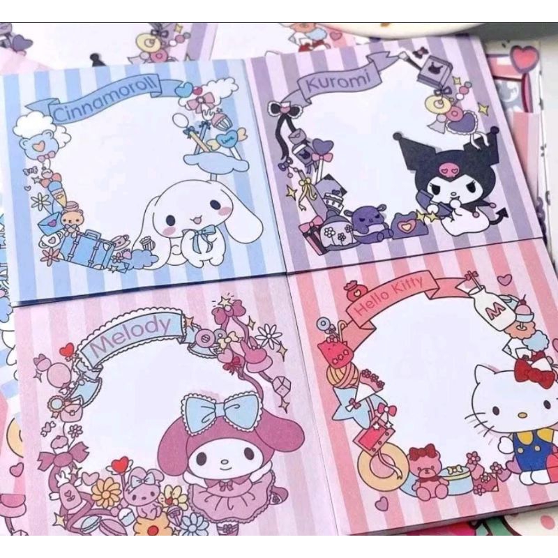 Jual Buku Memo Kertas isi 50lembar / Sticky Notes / Memopad lucu Sanrio ...