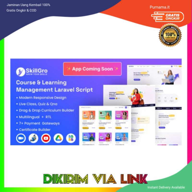 Jual Skillgro V150 Course And Learning Management System Laravel Script Lms Php Script