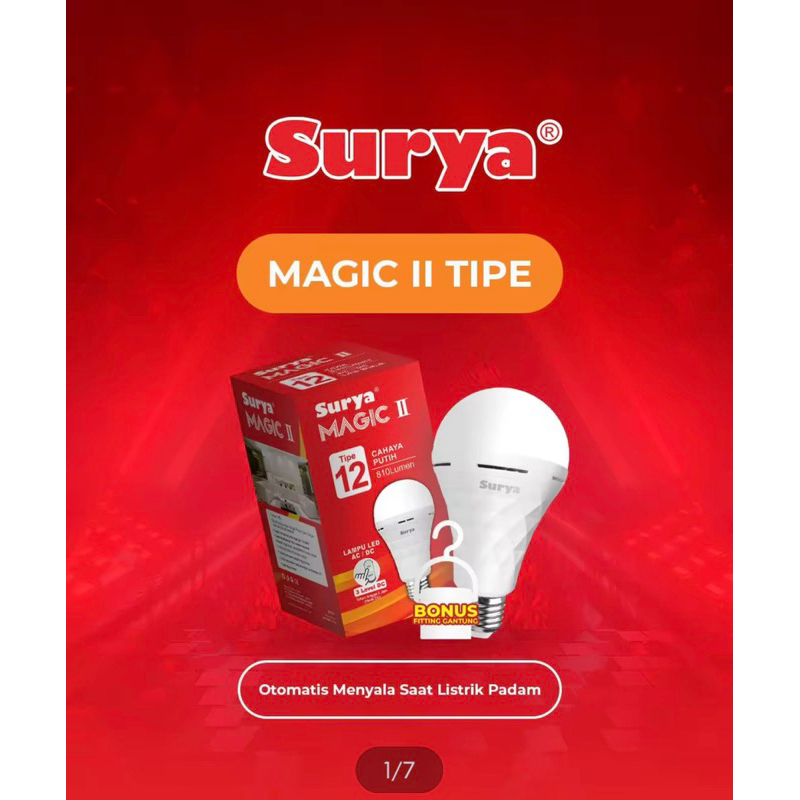 Jual Lampu Emergency Led 7W 10W 13W Rechargeable SURYA MAGIC | Shopee ...