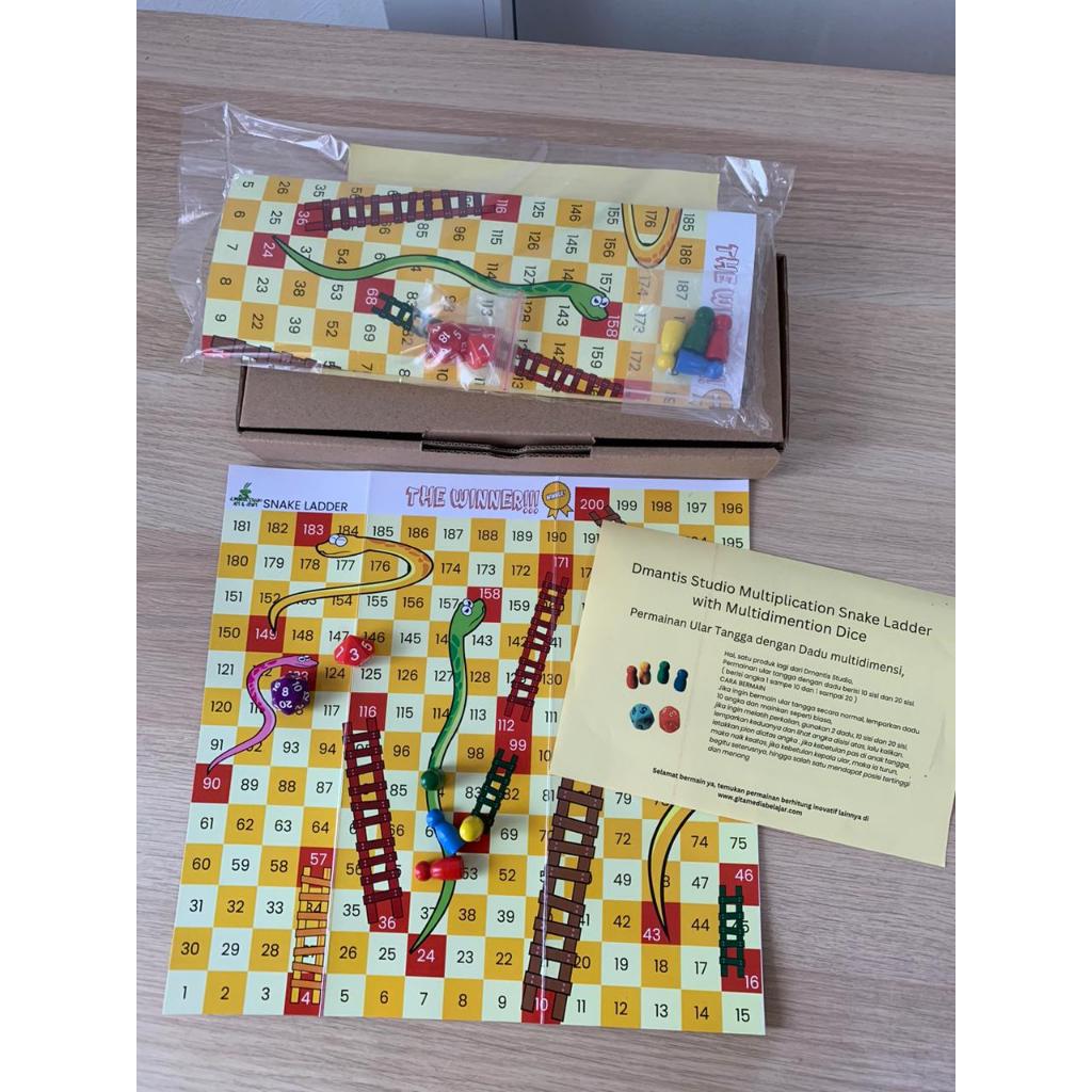 Jual Permainan ular tangga snake ladder snake ladder jumbo dadu 10 ...