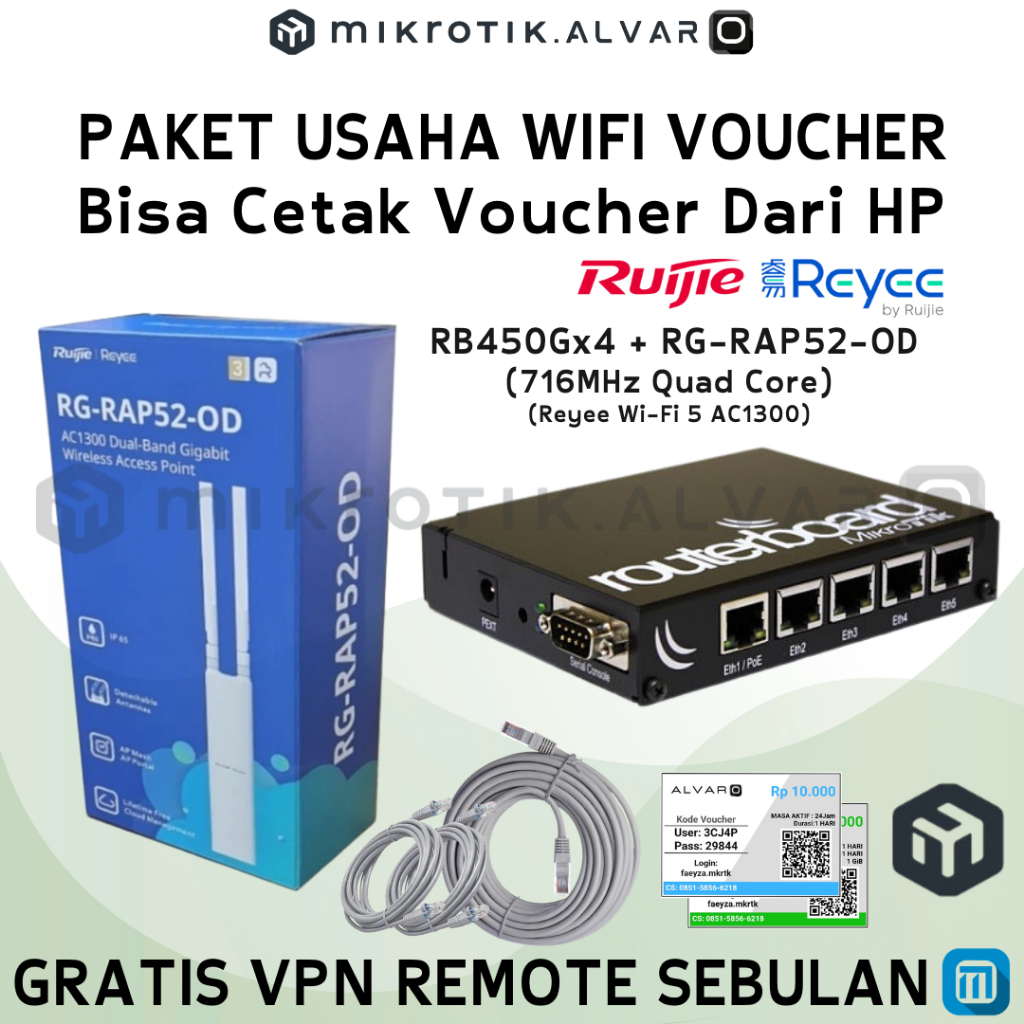 Jual Paket Alat Usaha Wifi Voucher RT RW NET Siap Pakai MikroTik ...