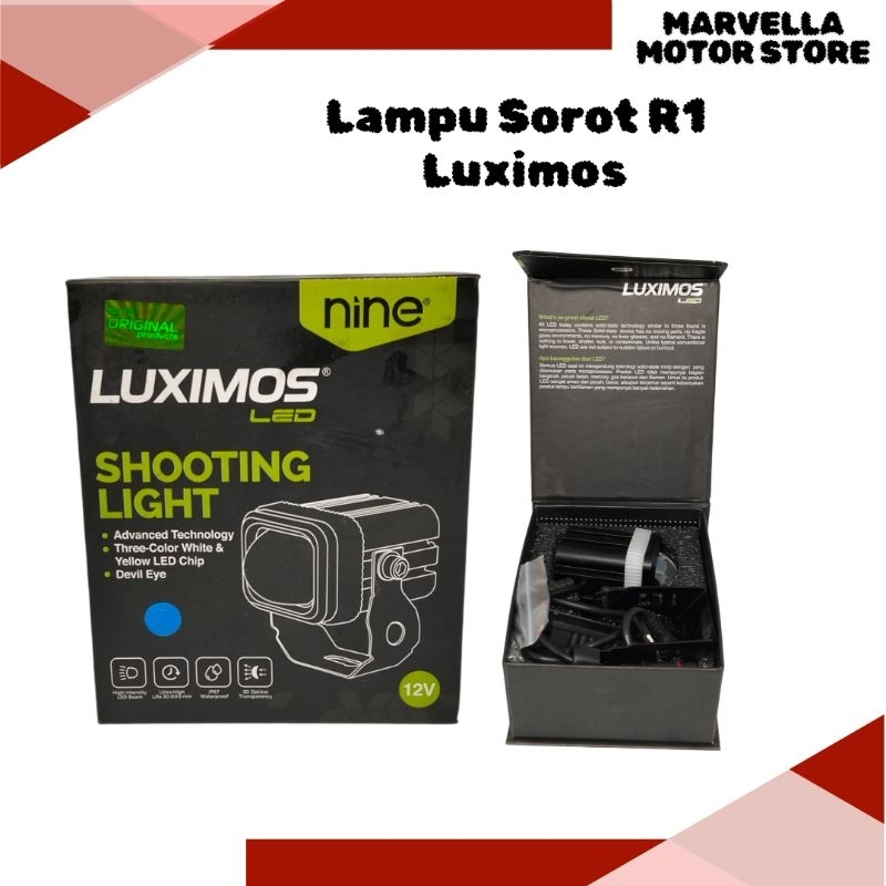 Jual Lampu Tembak Luminos R1 Produk By Nine 1 mata blue Lens cahaya ...
