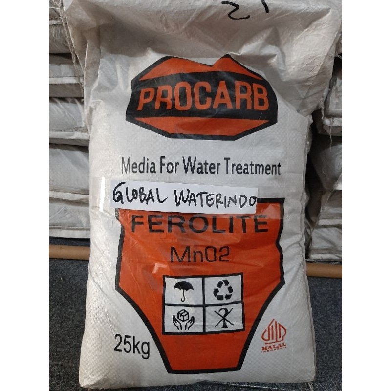 Jual Media filter air Ferolite procarb kemasan 25 kg/sak | Shopee Indonesia