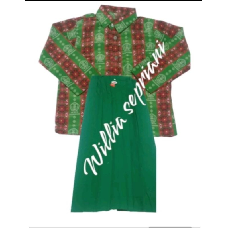 Jual setelan batik SD kota Pekanbaru tangan panjang/seragam batik SD ...