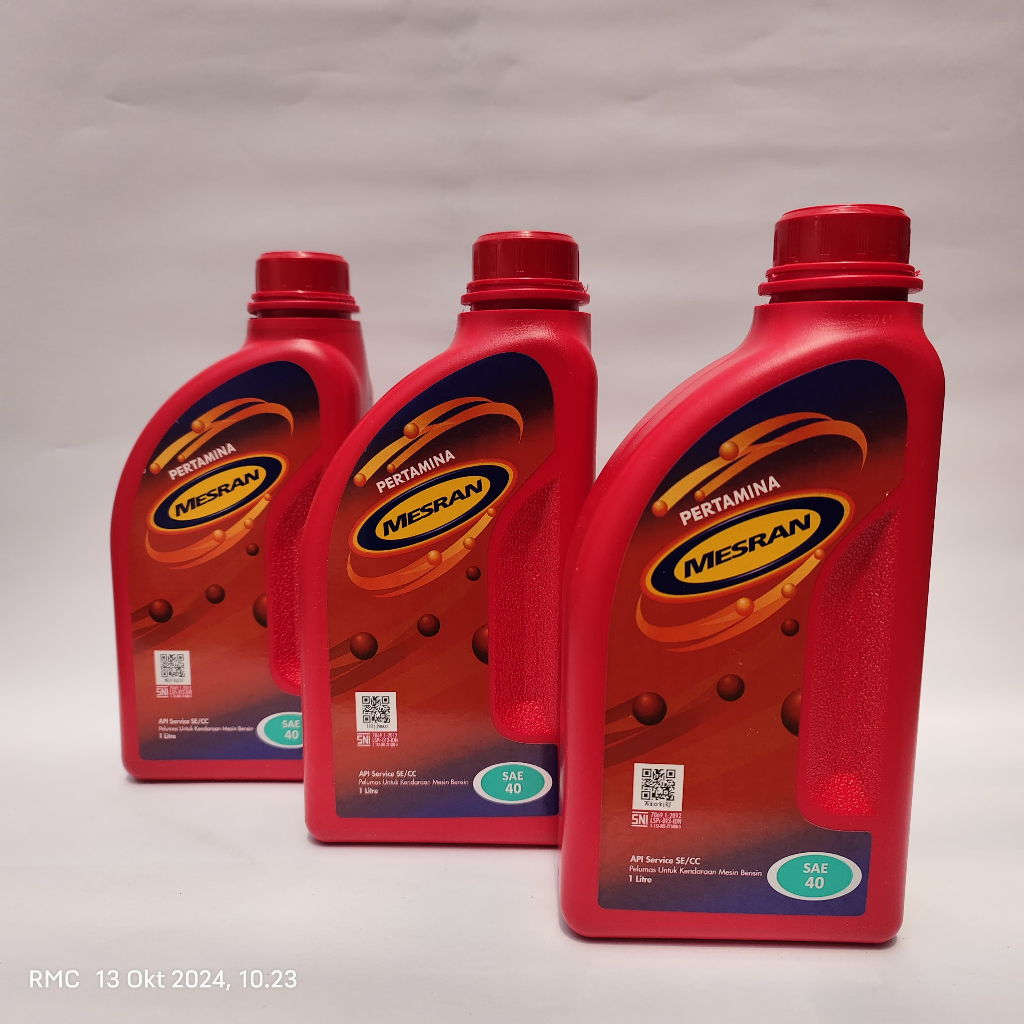 Jual 3 PCS Oli Mesin Pertamina Mesran SAE 40 API SERVICE SE/CC 1 LITER ...