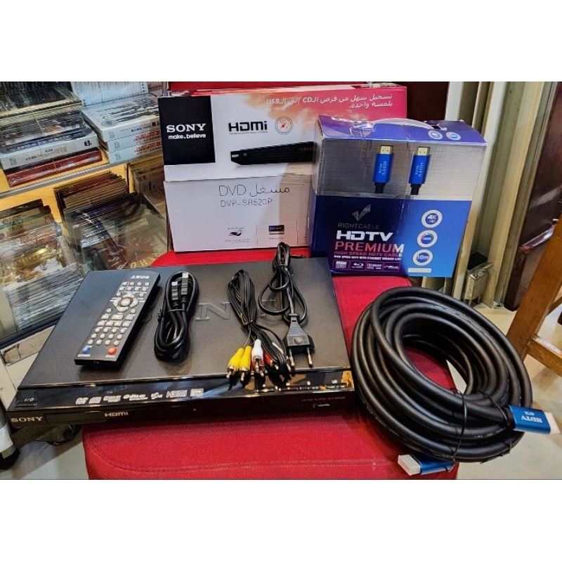 Jual SONY DVD PLAYER DVP-SR520P,CD,VCD,DVD ,USB KARAOKE+KABEL HDMI 10 M,PREMIUM | Shopee Indonesia