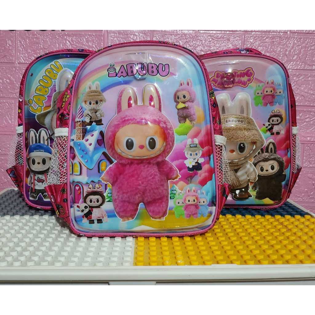 Jual TAS SEKOLAH ANAK PEREMPUAN 3D LED SD /TK /PAUD LABUBU KARAKTER TIMBUL (sAtu RUANG ...