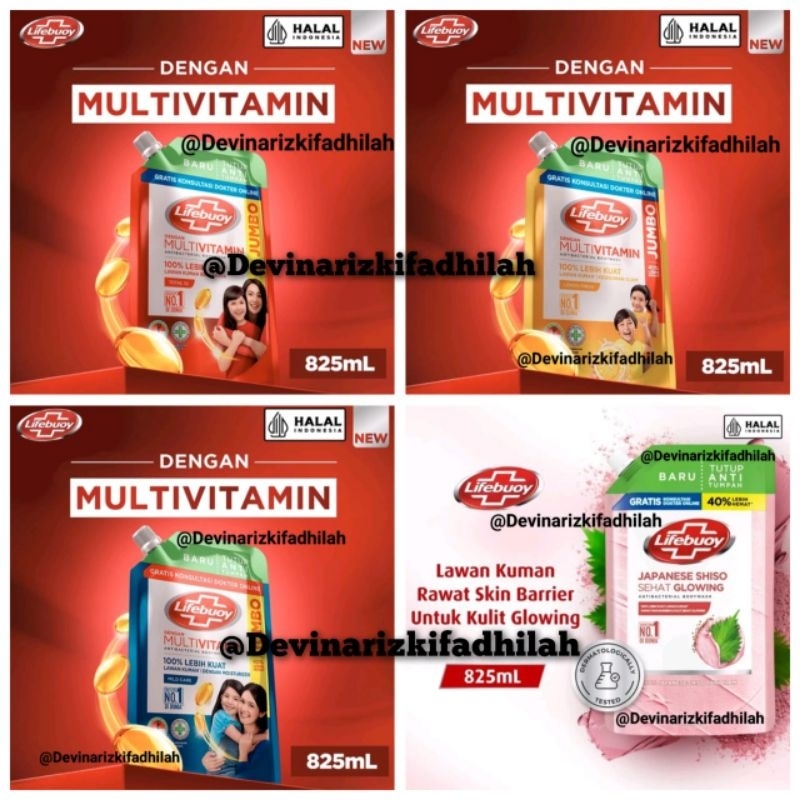 Jual Lifebuoy Sabun Cair Merah/Biru/Kuning/Pink 825ml, Kemasan Baru ...