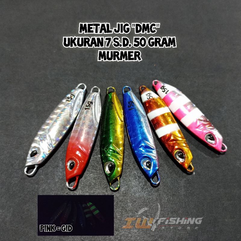 Jual Metal jig tipe DMC murah ukuran 7 sampai 50 gram lure umpan pancing mancing jigging ...