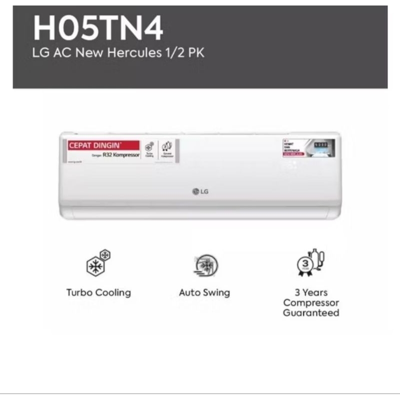 Jual AC LG Hercules 1/2 PK Standard H05TN4 Turbo Cooling | Shopee Indonesia