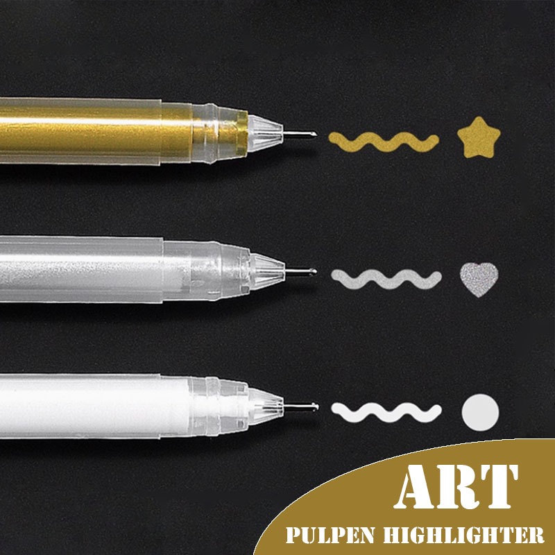 Jual Pulpen Highlight Pen Tinta Putih White Art Craft Pigment Liner Pen ...
