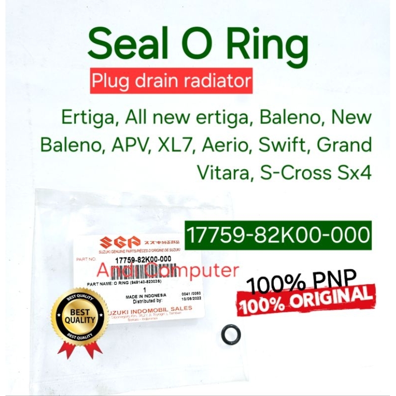 Jual Karet Seal O ring Drain Kuras Radiator All New Ertiga Baleno APV ...