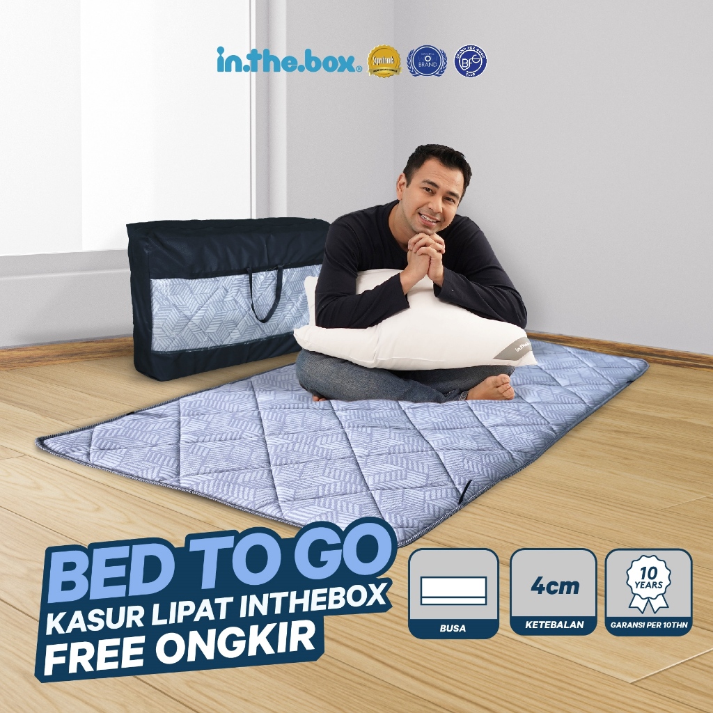Jual In The Box Bed To Go Kasur Lipat 4cm | Shopee Indonesia