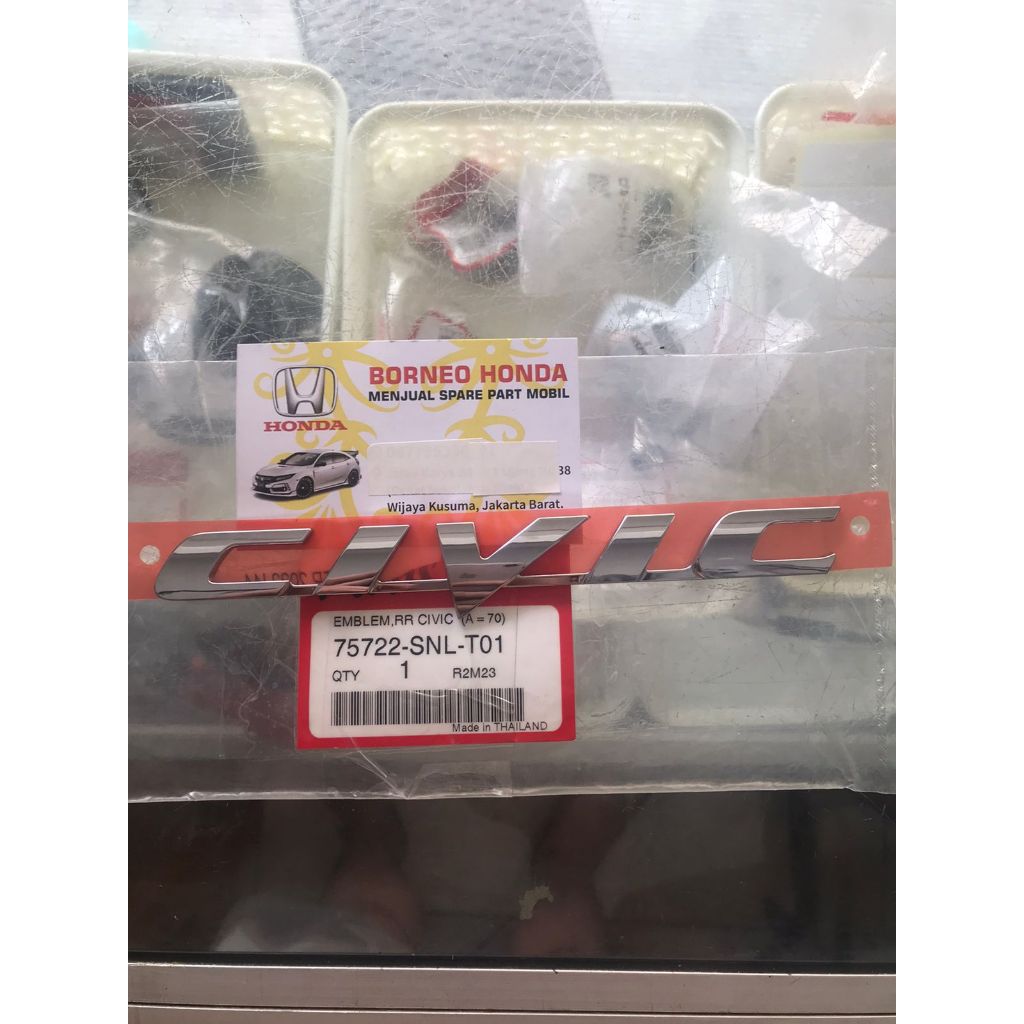 Jual LOGO EMBLEM PINTU BAGASI BACK DOOR TRUNK NAME CAR TULISAN NAMA MOBIL BELAKANG CIVIC FD1 FD4 ...