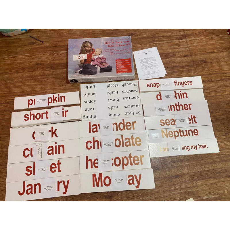 Jual glenn doman how to teach your baby to read kit flashcard | Shopee ...