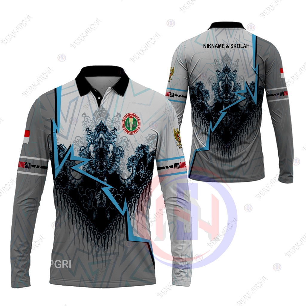 Jual Baju PGRI / Kaos Baju Jersey PGRI Fullprint / Baju Guru Kaos Polo Pria Batik PGRI lengan ...