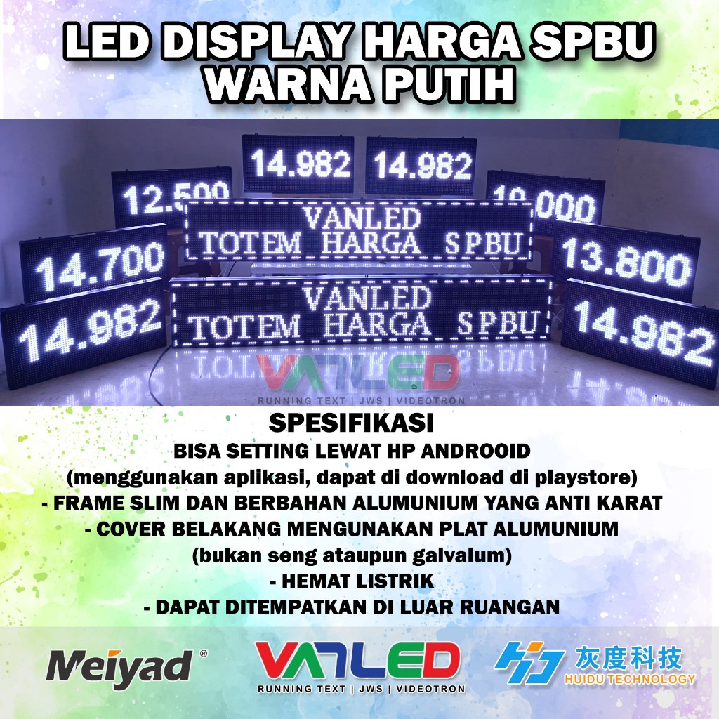Jual RUNNING TEXT LED DISPLAY TOTEM TABEL HARGA SPBU | Shopee Indonesia