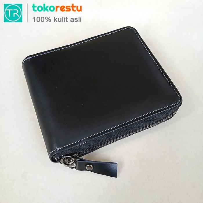 Jual Dompet Kulit Pria Pull Up Model Resleting Original Kulit Sapi Asli ...