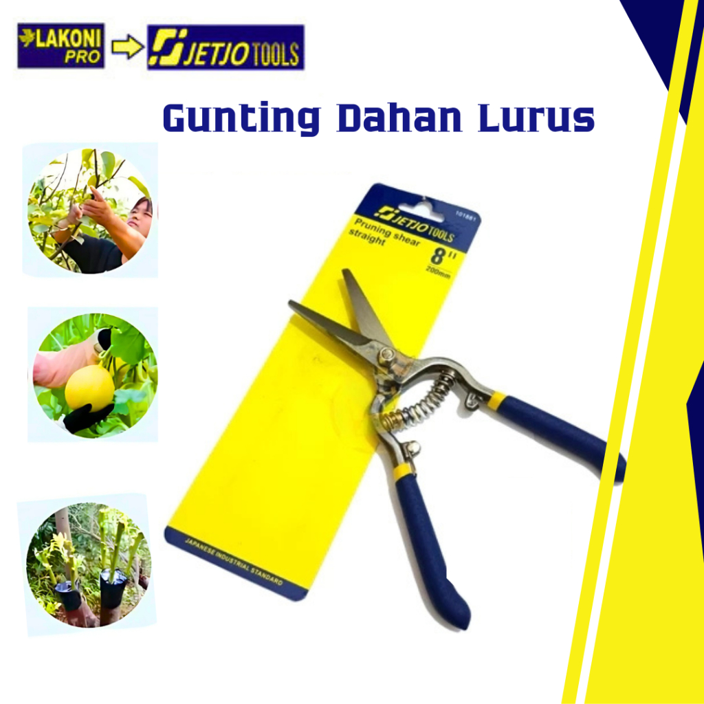 Jual JetJo Gunting Dahan Lurus 8 Inch / Pruning Shear Straight 8 ...